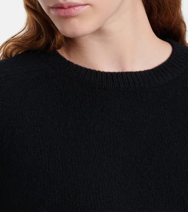 Khaite Masie Cropped Wool And Cashmere Sweater
