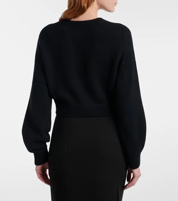 Khaite Masie Cropped Wool And Cashmere Sweater
