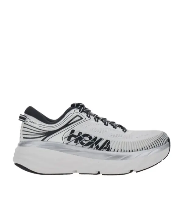 Hoka One One Bondi 7 Cushioned Running Shoes - White