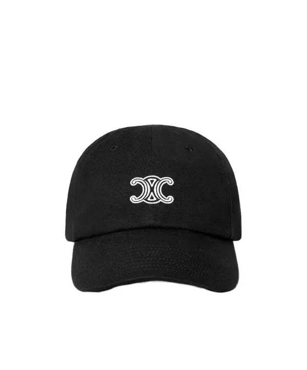 Celine Richelieu Cap In Light Cotton Twill - Black