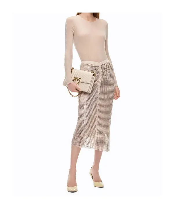 Pinko Ribbed Sweater With Lace