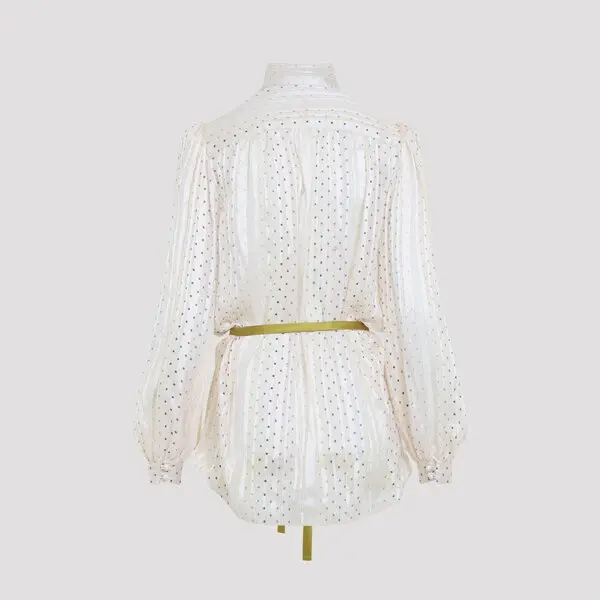 Valentino Garavani All-over Star Printed Belted Shirt