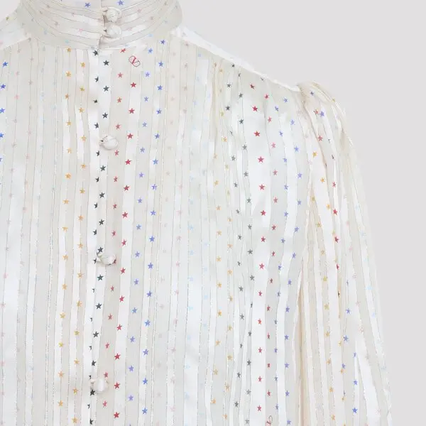 Valentino Garavani All-over Star Printed Belted Shirt