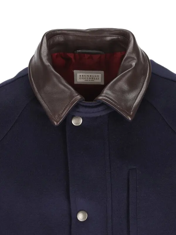 Brunello Cucinelli Snap-front Stand-collar Coat