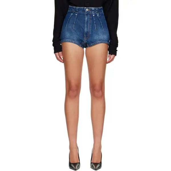 MUGLER Denim Tailored Shorts