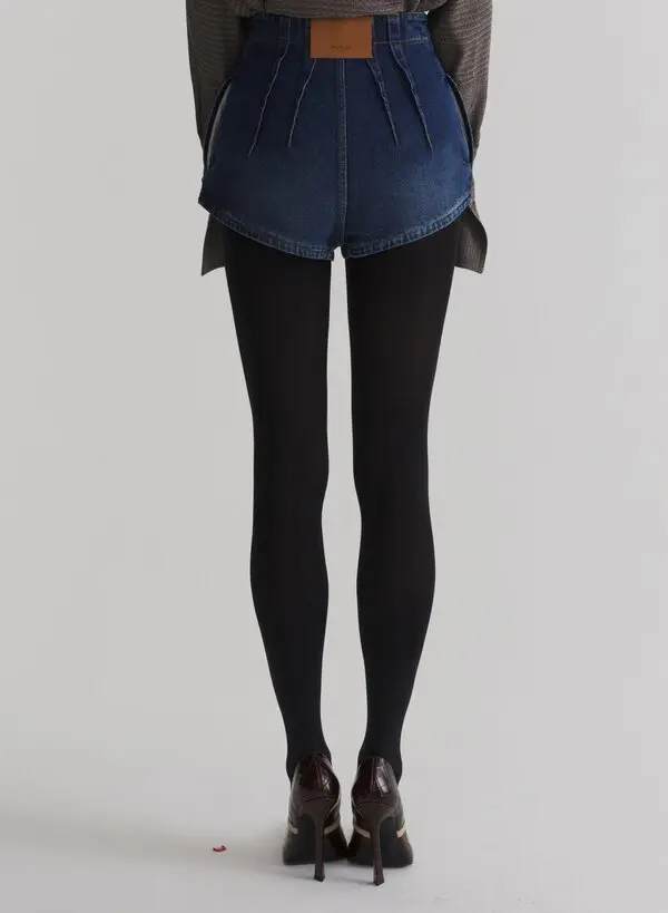MUGLER Denim Tailored Shorts