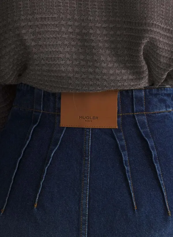 MUGLER Denim Tailored Shorts