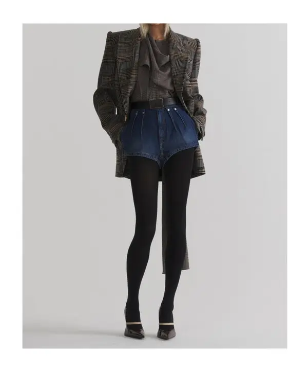 MUGLER Denim Tailored Shorts