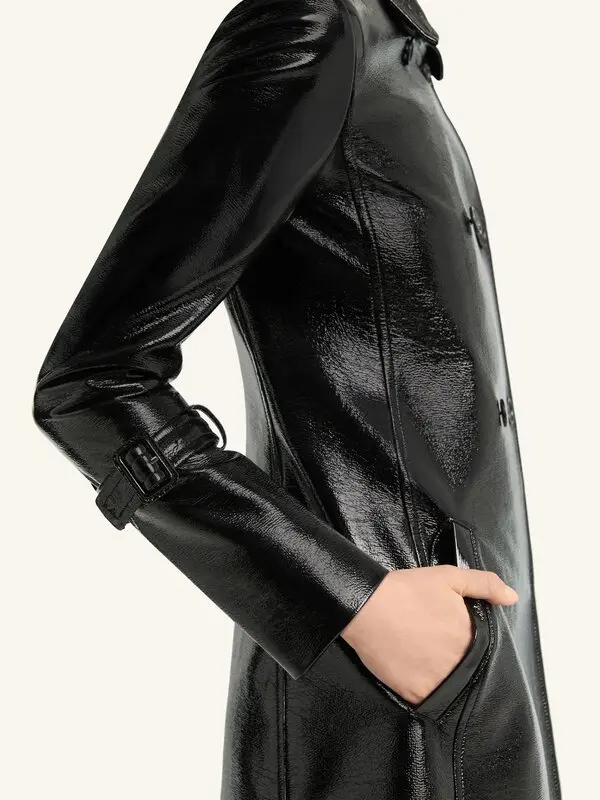 COURREGES Double-breasted Vinyl Coat