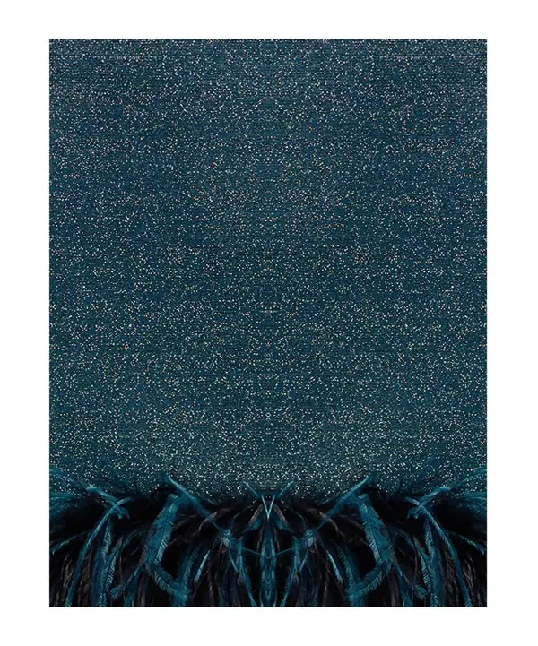 Oseree Feather-trimmed Skirt
