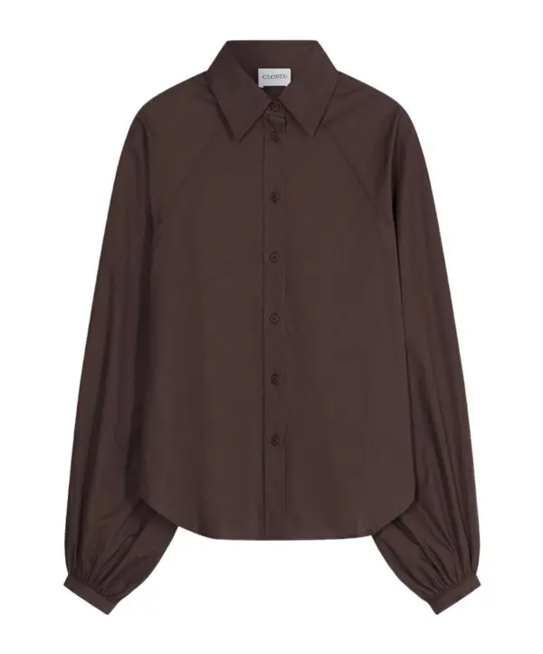 Closed Long-sleeved Shirt - Brown