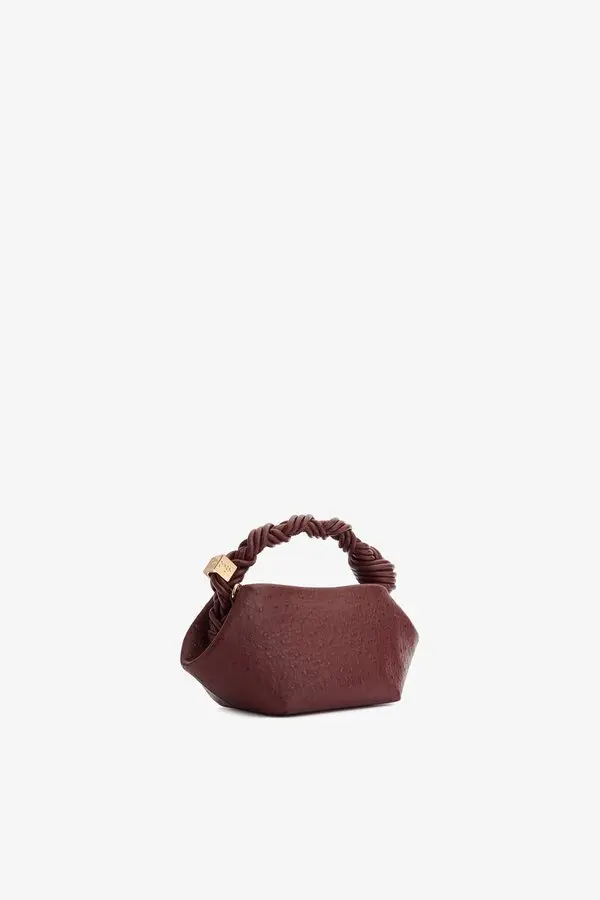 GANNI Mini Bou Bag In Red Ostrich