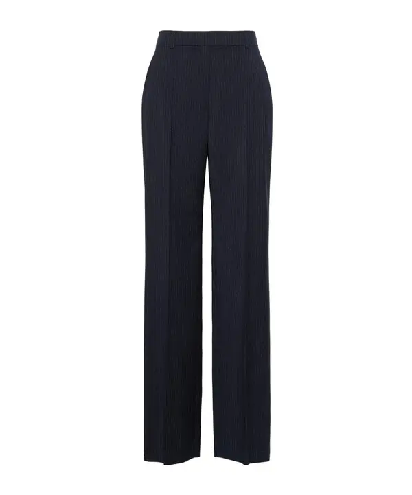 Max Mara Casual Pants With Belt Loops - Navy Blue