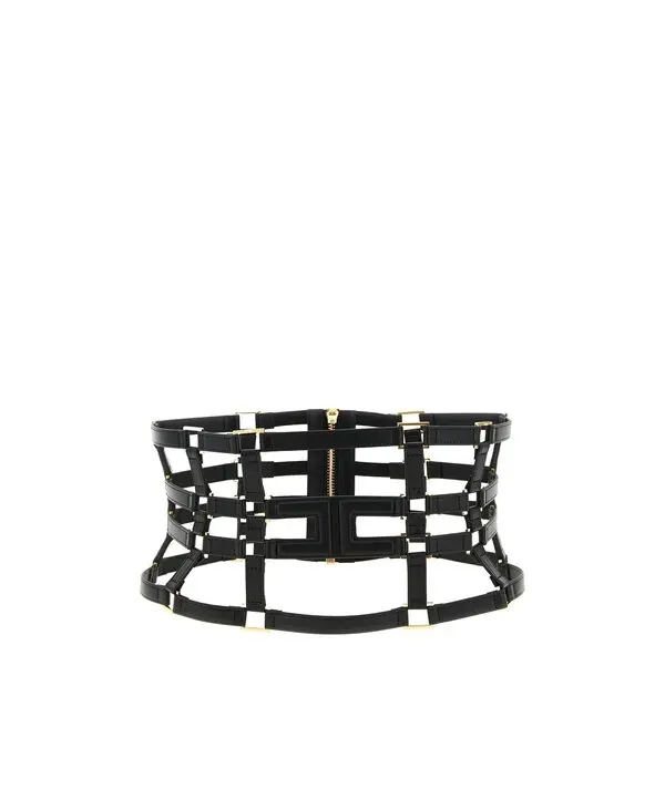 Elisabetta Franchi Hollowed-out Belt - Black