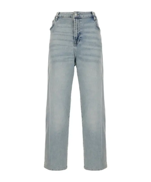 7 For All Mankind Faded Effect Straight Leg Jeans - Gray