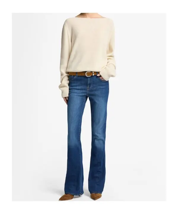 7 For All Mankind Faded-effect Embroidered Jeans
