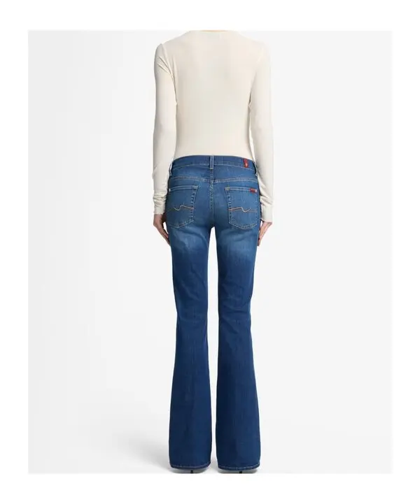 7 For All Mankind Faded-effect Embroidered Jeans
