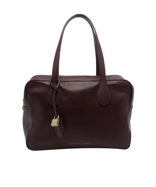 Brunello Cucinelli Ruby Padlock Tote Bag - Black