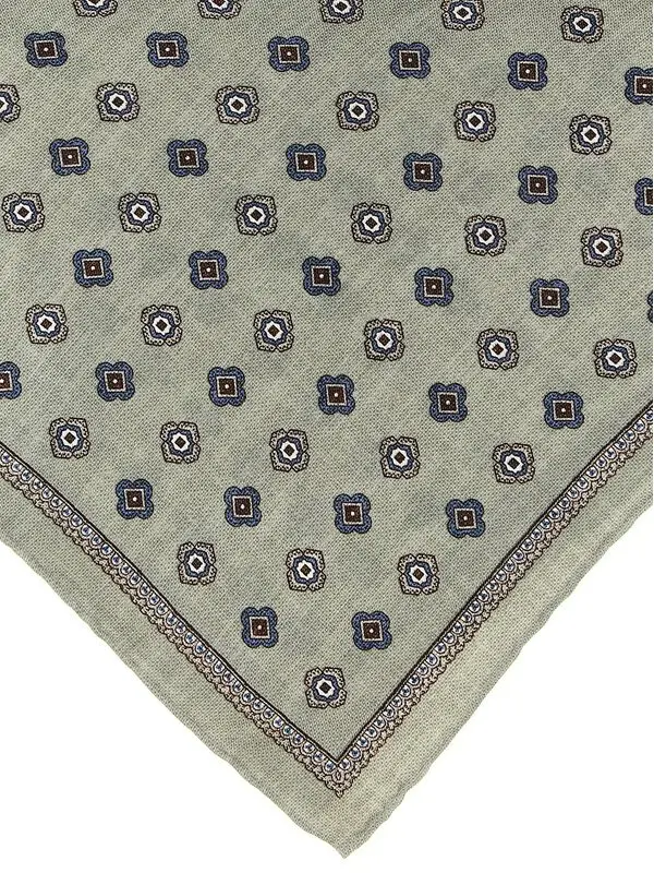 Brunello Cucinelli Medaglione Geometric-pattern Pocket Square - Nude