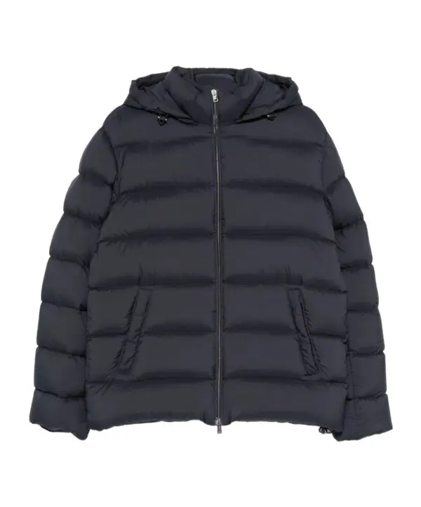 Herno Quilted Hooded Jacket - Black