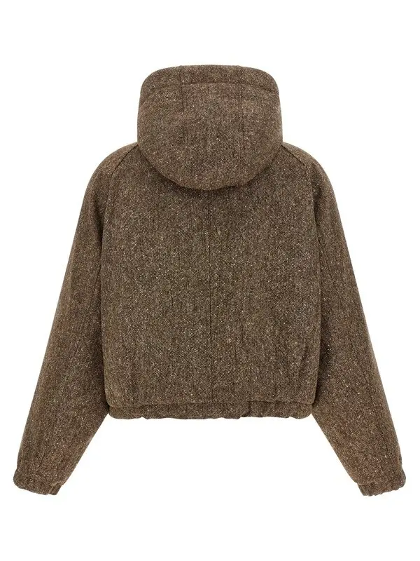 Brunello Cucinelli Cropped Hooded Down Jacket - Brown