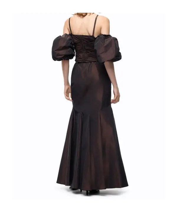 Pinko Crop Top With Puff Sleeves