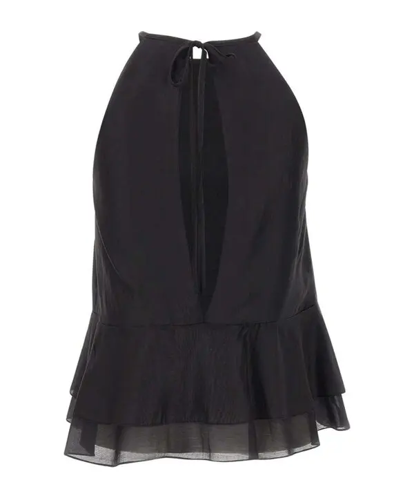 KAOS Ruffled Sleeveless Top