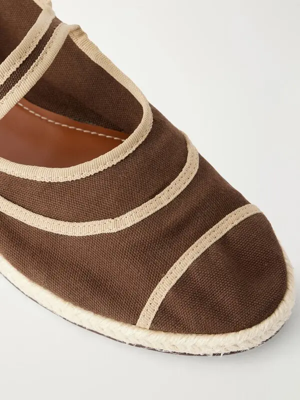 Staud Canvas Pointed Mary Jane Flats