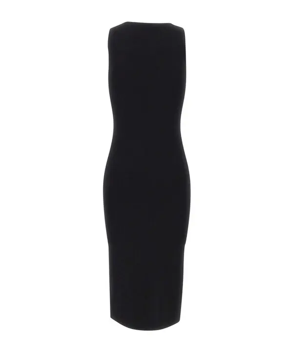 KAOS Sleeveless Braided Detail Knitted Midi Dress