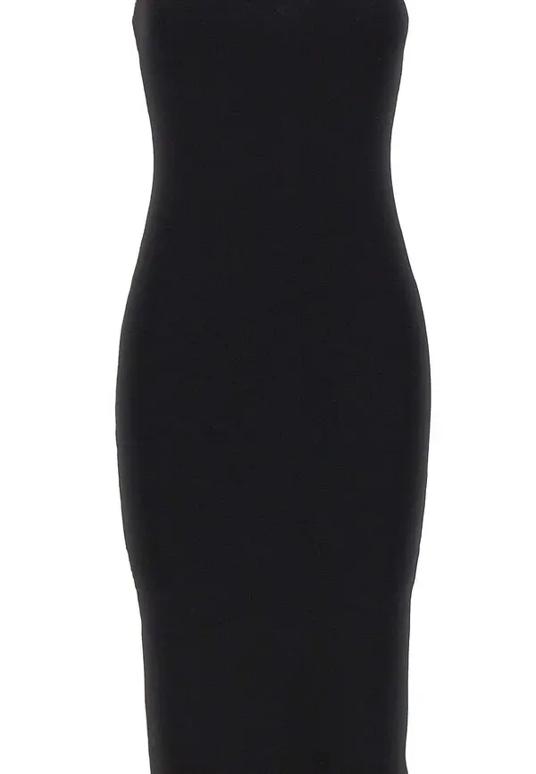 KAOS Sleeveless Braided Detail Knitted Midi Dress