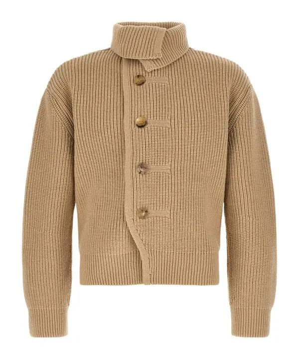 Dries Van Noten Chunky Cardigan With Lapel Collar - No