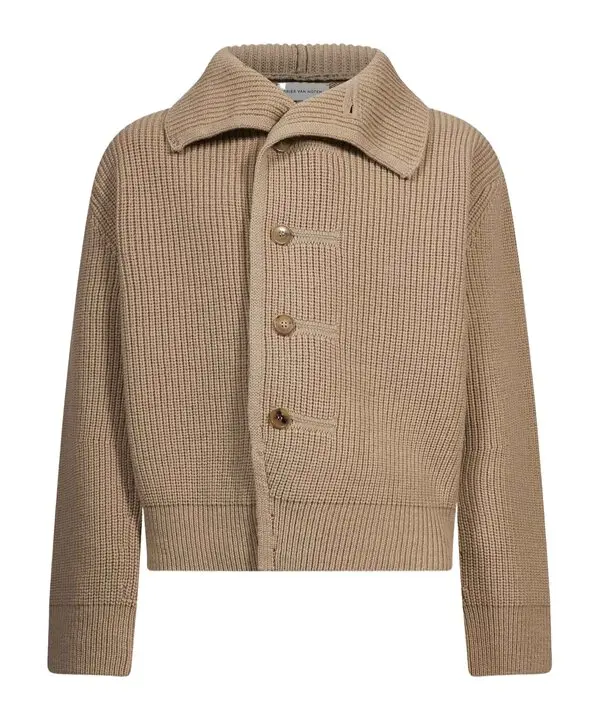 Dries Van Noten Long Sleeve Single-breasted Cardigan - Nude