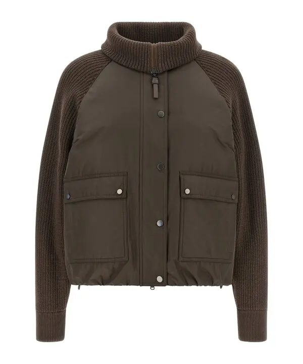 Brunello Cucinelli Padded Ribbed-knit Jacket