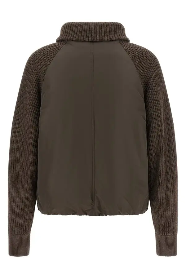 Brunello Cucinelli Padded Ribbed-knit Jacket