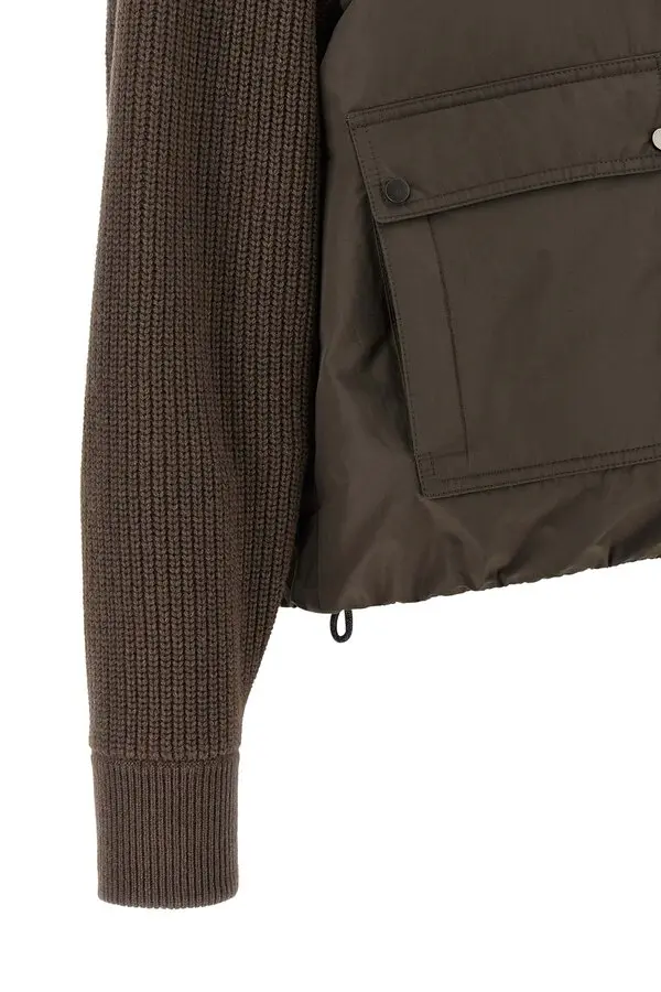 Brunello Cucinelli Padded Ribbed-knit Jacket