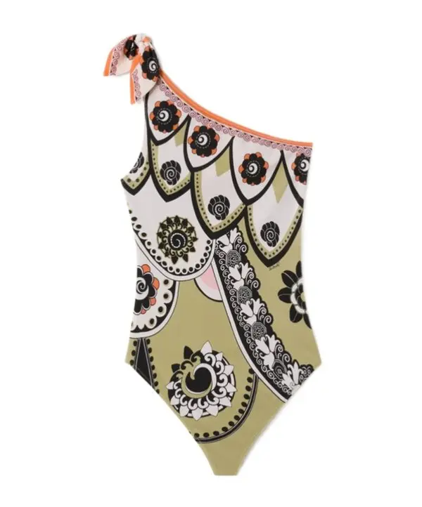 La DoubleJ Goddess One-shoulder One-piece Swimsuit - Green