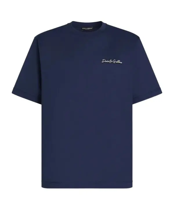 Dolce & Gabbana Logo Cotton T-shirt - Blue