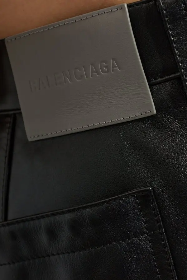 Balenciaga Leather Shorts