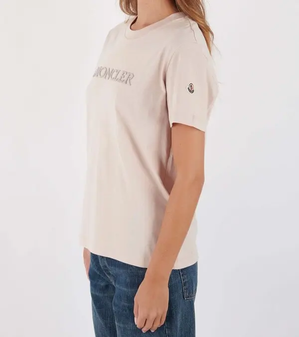 Moncler Logo Embroidered Crewneck T-shirt