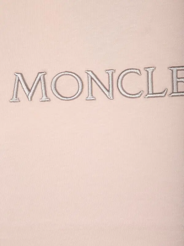Moncler Logo Embroidered Crewneck T-shirt