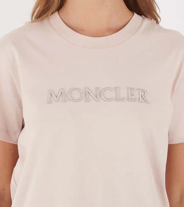 Moncler Logo Embroidered Crewneck T-shirt