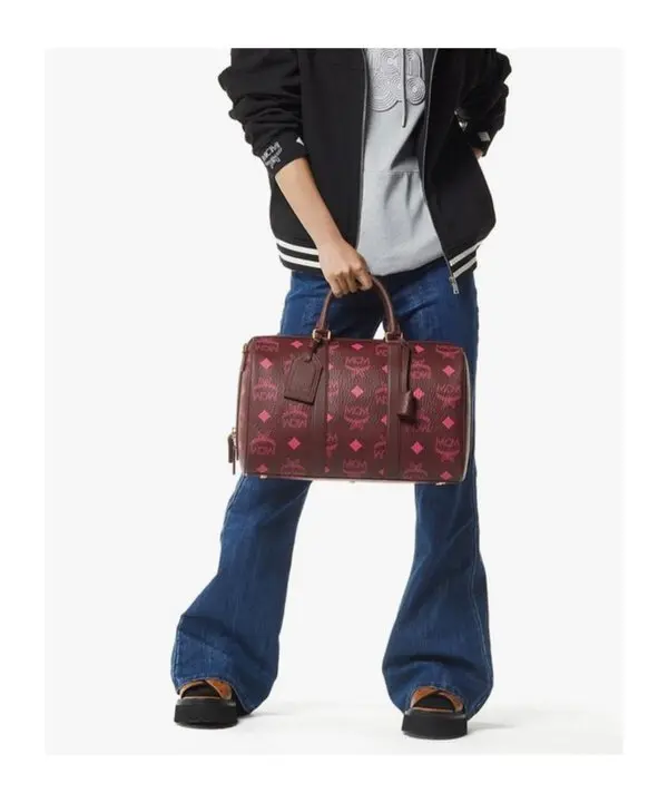 Mcm Ottomar Weekender Bag In Maxi Visetos
