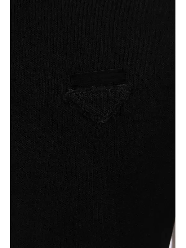 Prada Logo-patch Short-sleeve Polo Shirt