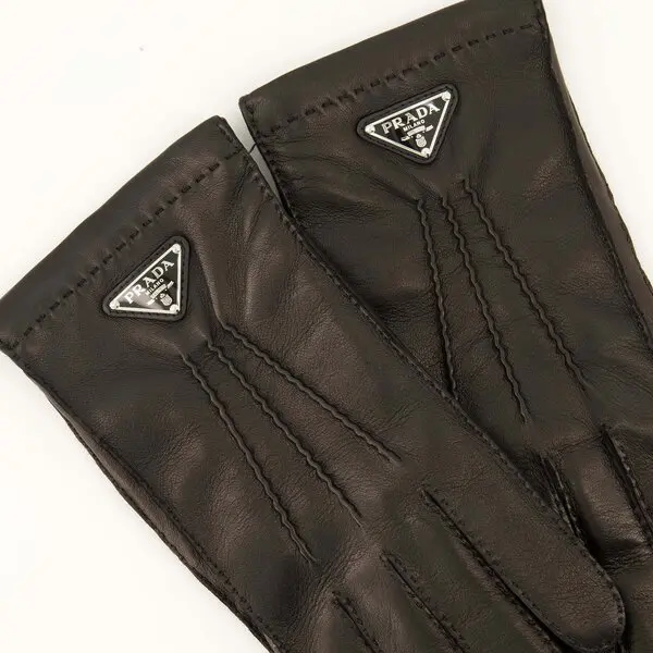 Prada Logo Gloves
