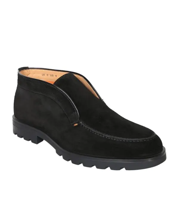 Santoni Round Toe Slip-on Loafers