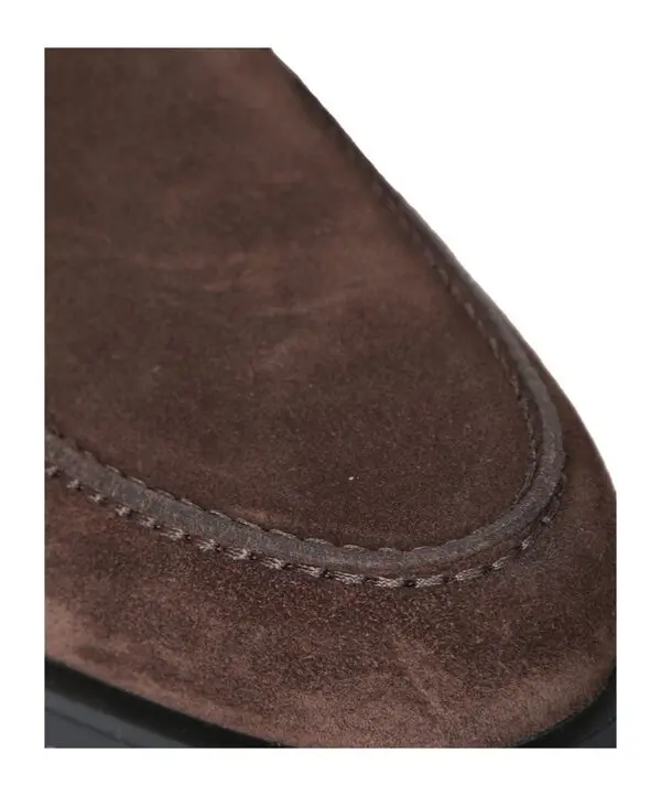 Santoni Round Toe Slip-on Loafers