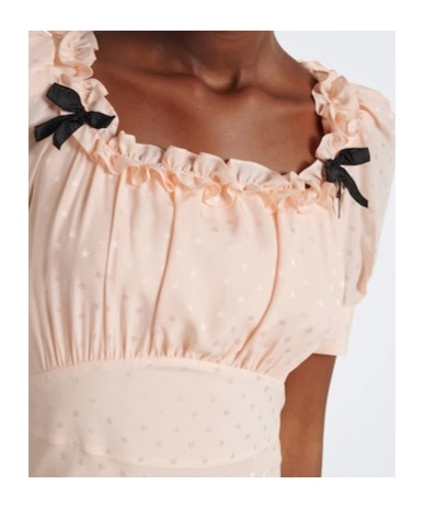 Alessandra Rich Silk Jacquard Midi Dress With Ruffle And Bow Details - Pink