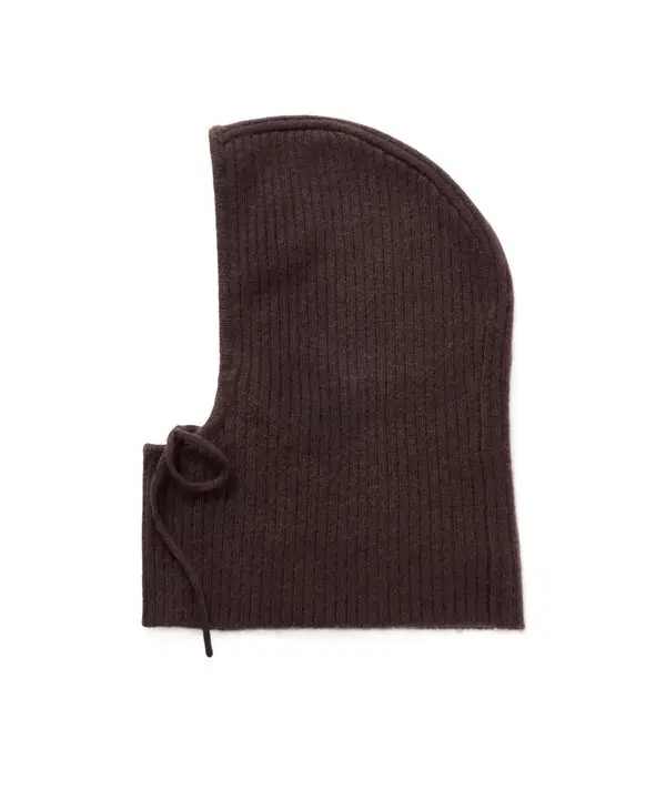 YVES SALOMON Ribbed Cashmere Balaclava - Black