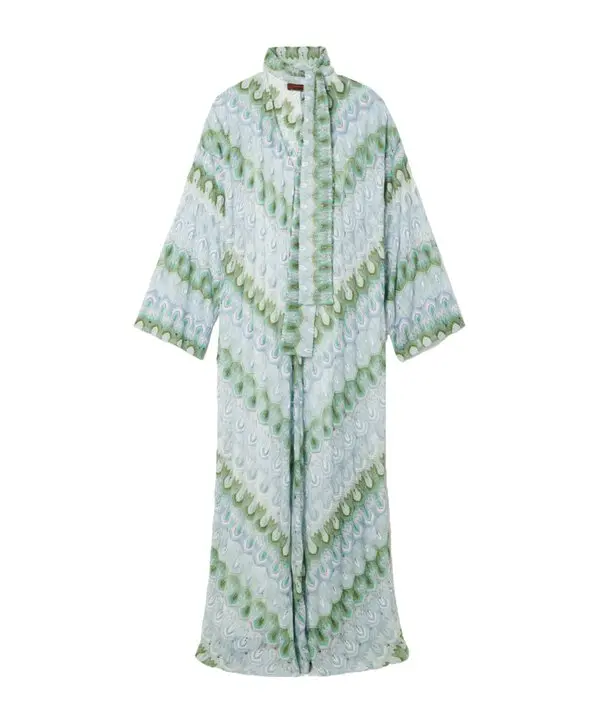 Missoni Gradient Feather Print Long Cover-up - Green