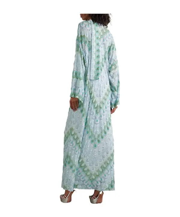 Missoni Gradient Feather Print Long Cover-up